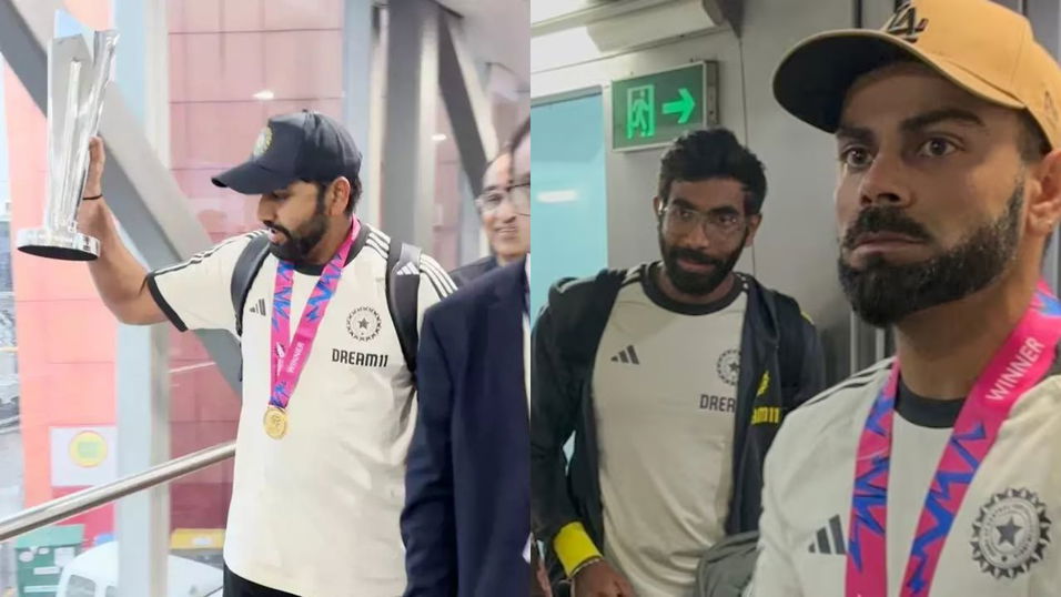 Watch: Rohit Sharma flaunts the T20 World Cup 2024 trophy to the fans ... Watch: Rohit Sharma flaunts the T20 World Cup 2024 trophy to the fans ...